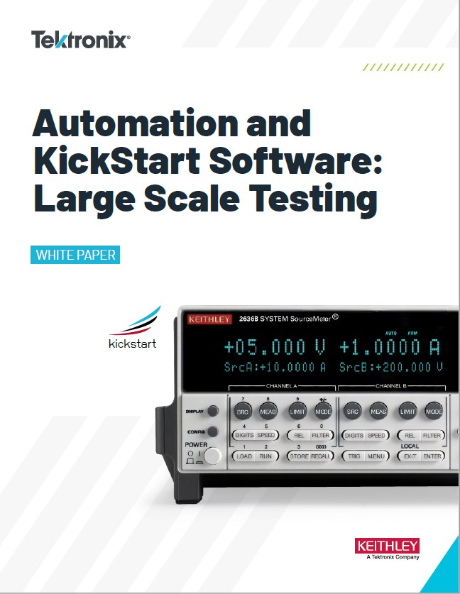 Automation And Kickstart Software Large Scale Testing Tektronix