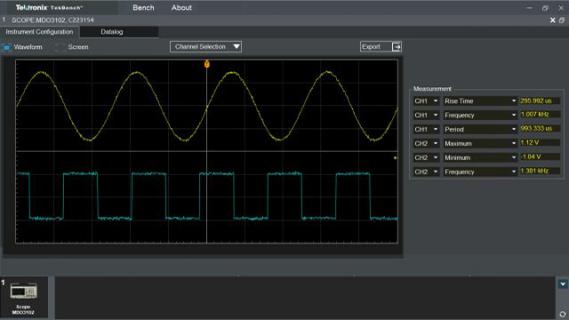 TekBench™ Control Software for Oscilloscopes and Arbitrary function generators | Tektronix
