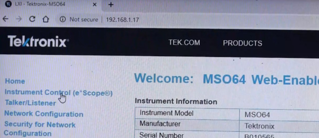 How to control Tek Scope over LAN | テクトロニクス