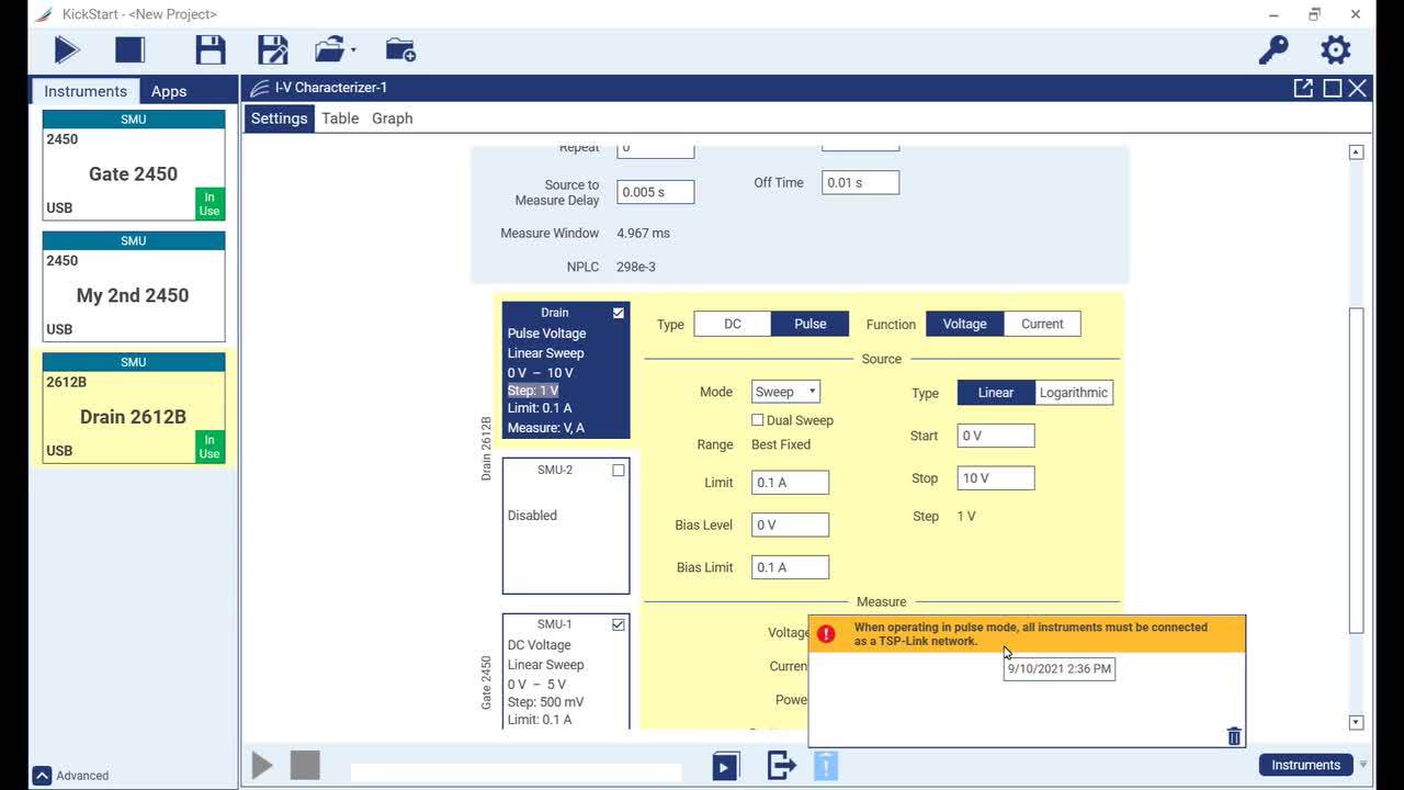 How To Use The Keithley Kickstart Software I V Characterizer App