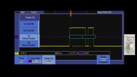MSO-DPO2000 Series Oscilloscopes RS-232 bus support | Tektronix
