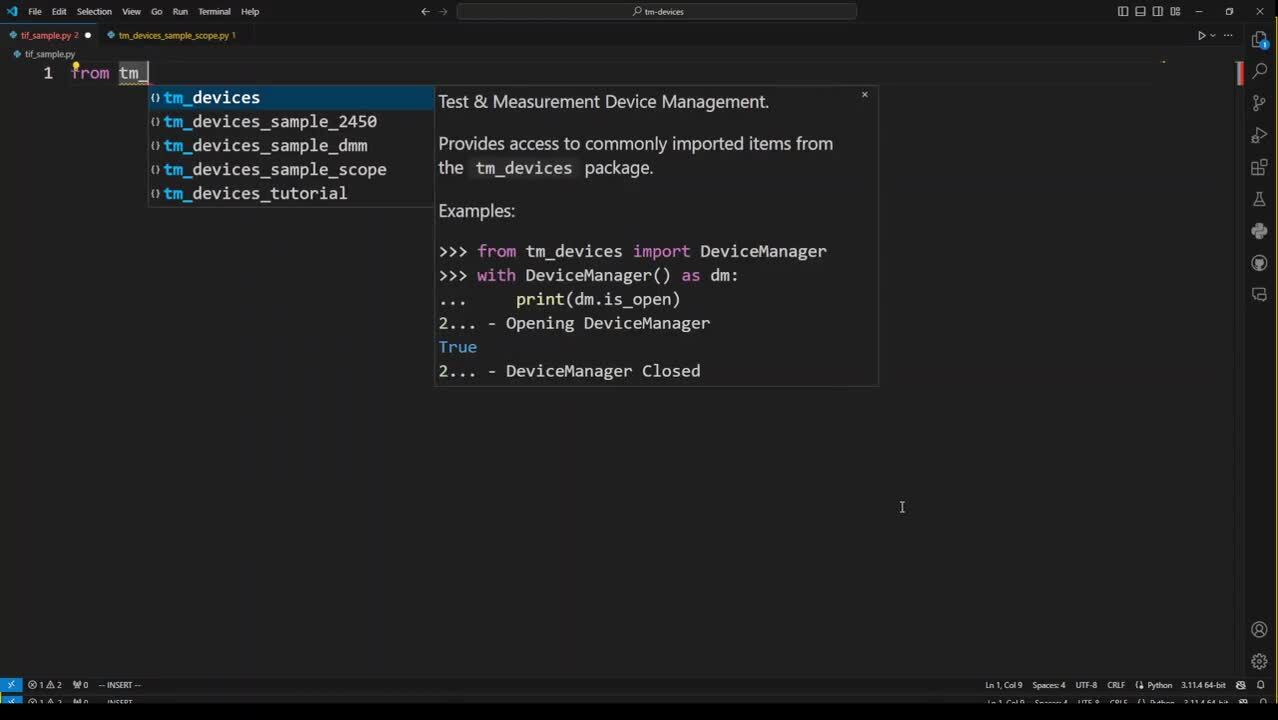 tm devices coding | テクトロニクス