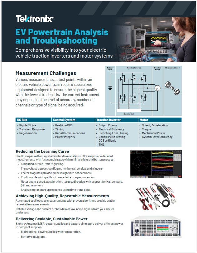 Electric Vehicle (EV) Traction Inverter Testing Solution | Tektronix